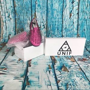 UNIF | Shoes | Unif Hellraiser Bubblegum Pink Spiked Flats Nib | Poshmark